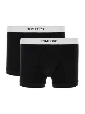 TOM FORD Set Of 2 Logo-waistband Cotton Boxer Briefs - Black