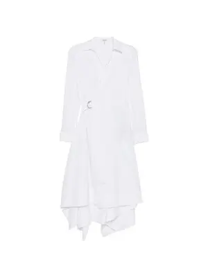 Loewe Cotton Draped Dress - Multicolor