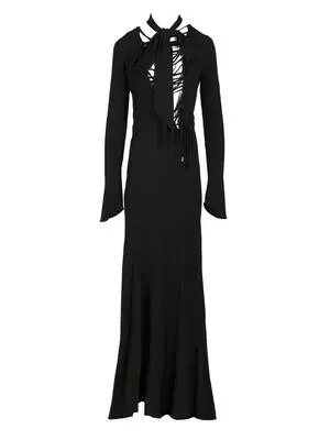 Attico Crepe Midi Dress - Black