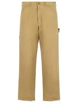 MAISON MARGIELA Beige Cotton Pants - Cream