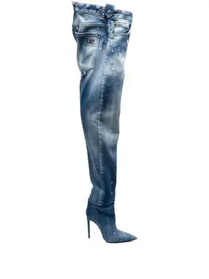 Dsquared2 Denim Heel Boots