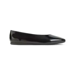 Prada Leather Ballerina Flats - Black