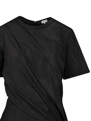 Loewe Twisted Silk Blend Taffeta Dress - Black