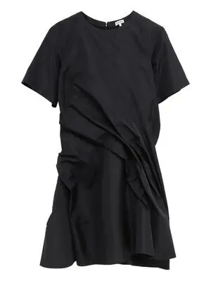 Loewe Twisted Silk Blend Taffeta Dress - Black