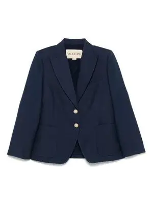 Valentino Garavani Crepe Couture Blazer - Blue