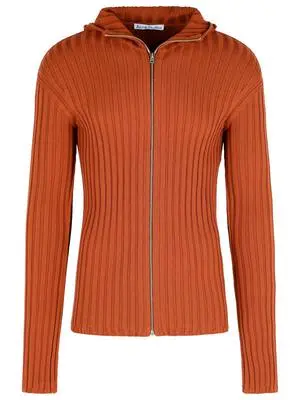 Acne Studios Cotton Zip Up Sweatshirt - Red