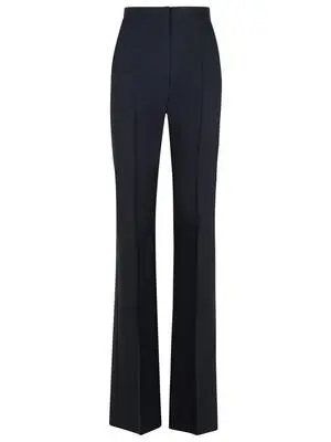 Max Mara Virgin Wool Blend Pants - Blue
