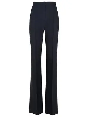 Max Mara Virgin Wool Blend Pants - Blue