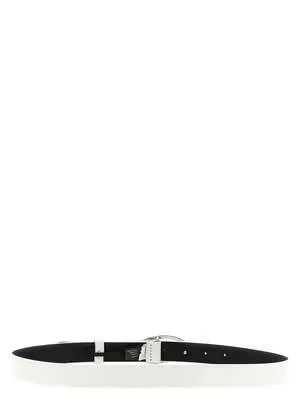 DIESEL® B-1dr Smooth Leather Belt - White