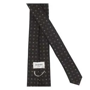 Saint Laurent Jacquard Silk Tie