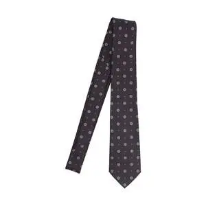 Saint Laurent Silk Jacquard Tie - Red