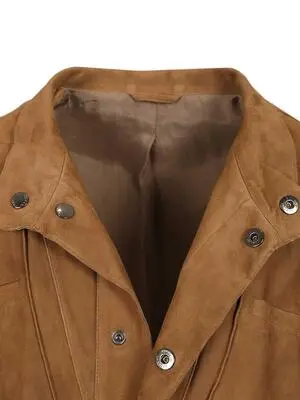 Giorgio Armani Suede Lambskin Jacket - Cream