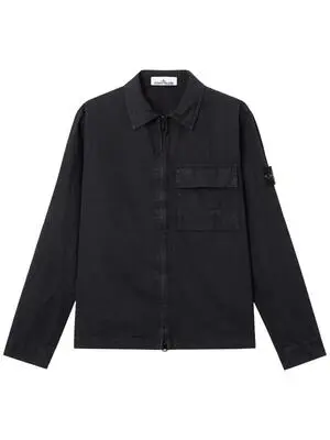 Stone Island Cotton Overshirt - Black