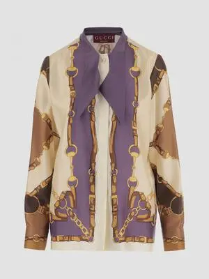 Gucci Seta Silk Shirt - Red