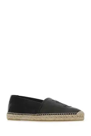 Saint Laurent Leather Monogram Espadrilles