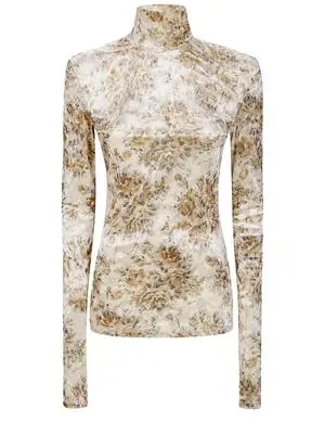 GANNI Floral Print Top