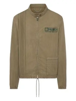 MAISON MARGIELA Cotton Blend Sports Jacket - Green