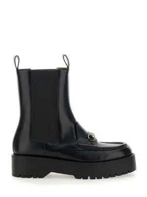 Gucci Leather Ankle Boots - Multicolor
