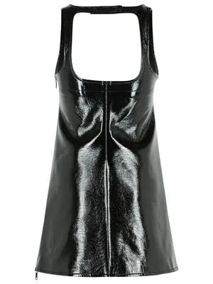 COURREGES Cotton Blend Vinyl Dress - Black