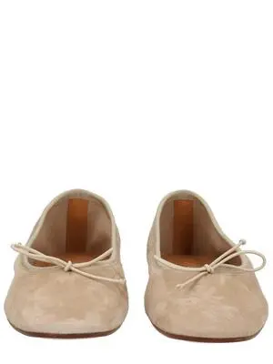 AeydĒ Dancer Suede Flats - Cream