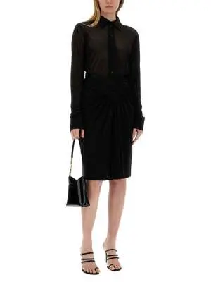 Saint Laurent Sheer Viscose Jersey Shirt