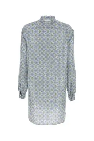 Prada Printed Silk Shirt Dress