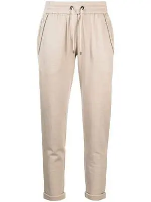 Brunello Cucinelli Cotton And Silk Blend Trousers