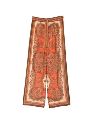 Zimmermann Mahon Printed Silk Trousers - Multicolor
