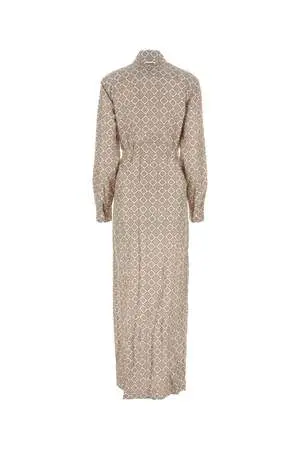 Prada Printed Silk Shirt Dress