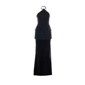 Sportmax Pinne Double Material Dress - Black