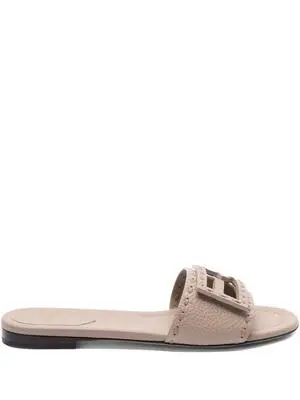 Fendi Leather Slides - Multicolor