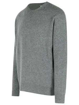 JIL SANDER Grey Virgin Wool Blend Sweater