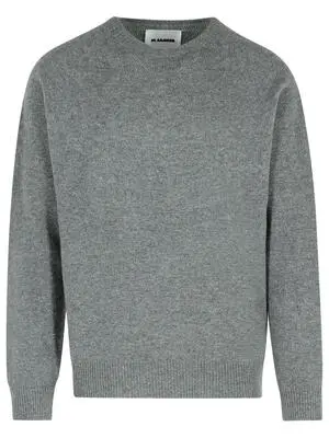 JIL SANDER Virgin Wool Blend Sweater - Gray