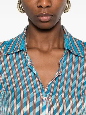 Dries Van Noten Clavelly Silk Blend Shirt