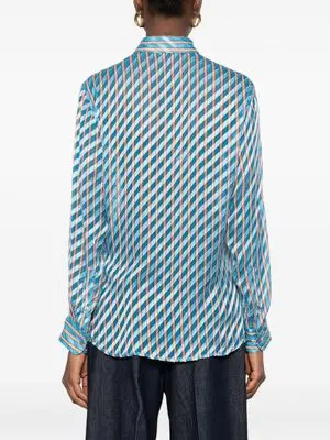 Dries Van Noten Clavelly Silk Blend Shirt