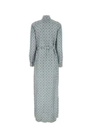 Prada Printed Silk Shirt Dress
