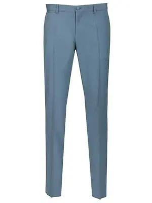 Dolce & Gabbana Wool Poplin Trousers - Blue