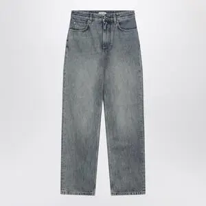 Loewe Anagram-embroidered Cotton Denim Jeans - Blue