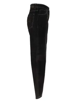 Fendi Striped Velvet Corduroy Trousers - Black