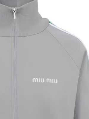 Miu Miu Logo Nylon Cardigan