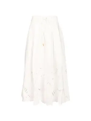 Zimmermann Mahon Cotton Midi Skirt - Multicolor
