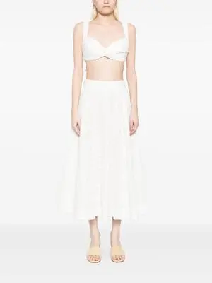 Zimmermann Crush Cotton Midi Skirt - Multicolor