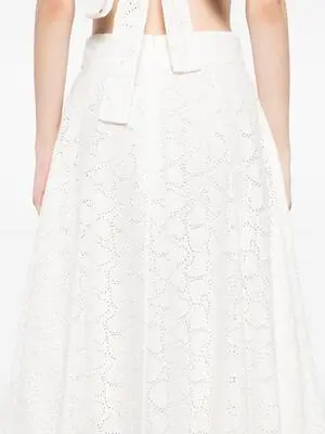 Zimmermann Crush Cotton Midi Skirt - Multicolor