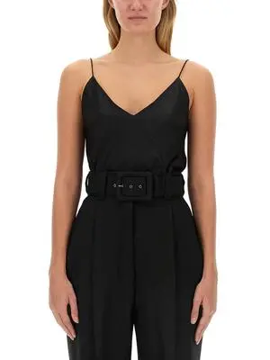 Max Mara Metello Silk V Neck Camisole Top