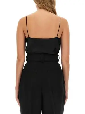 Max Mara Metello Silk V Neck Camisole Top