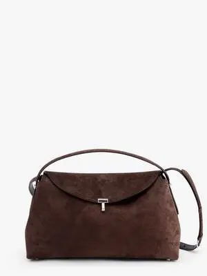 TOTEME T-lock Suede Handbag - Brown