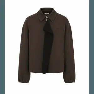 Loewe Viscose And Wool Blend Jacket - Brown