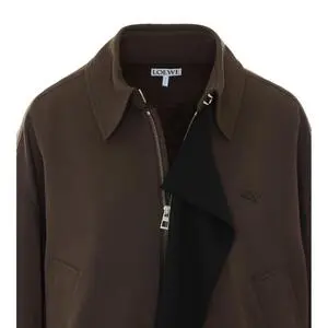Loewe Viscose And Wool Blend Jacket - Brown