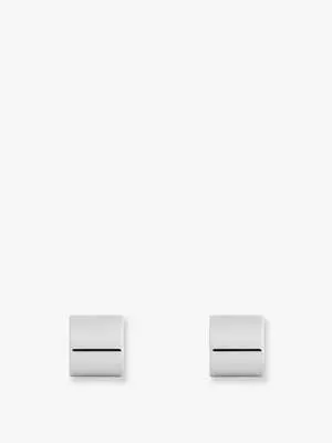 TOTEME Brass Huggie Earrings - Silver