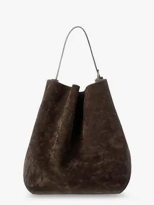 TOTEME Suede Belted Tote Shoulder Bag - Brown